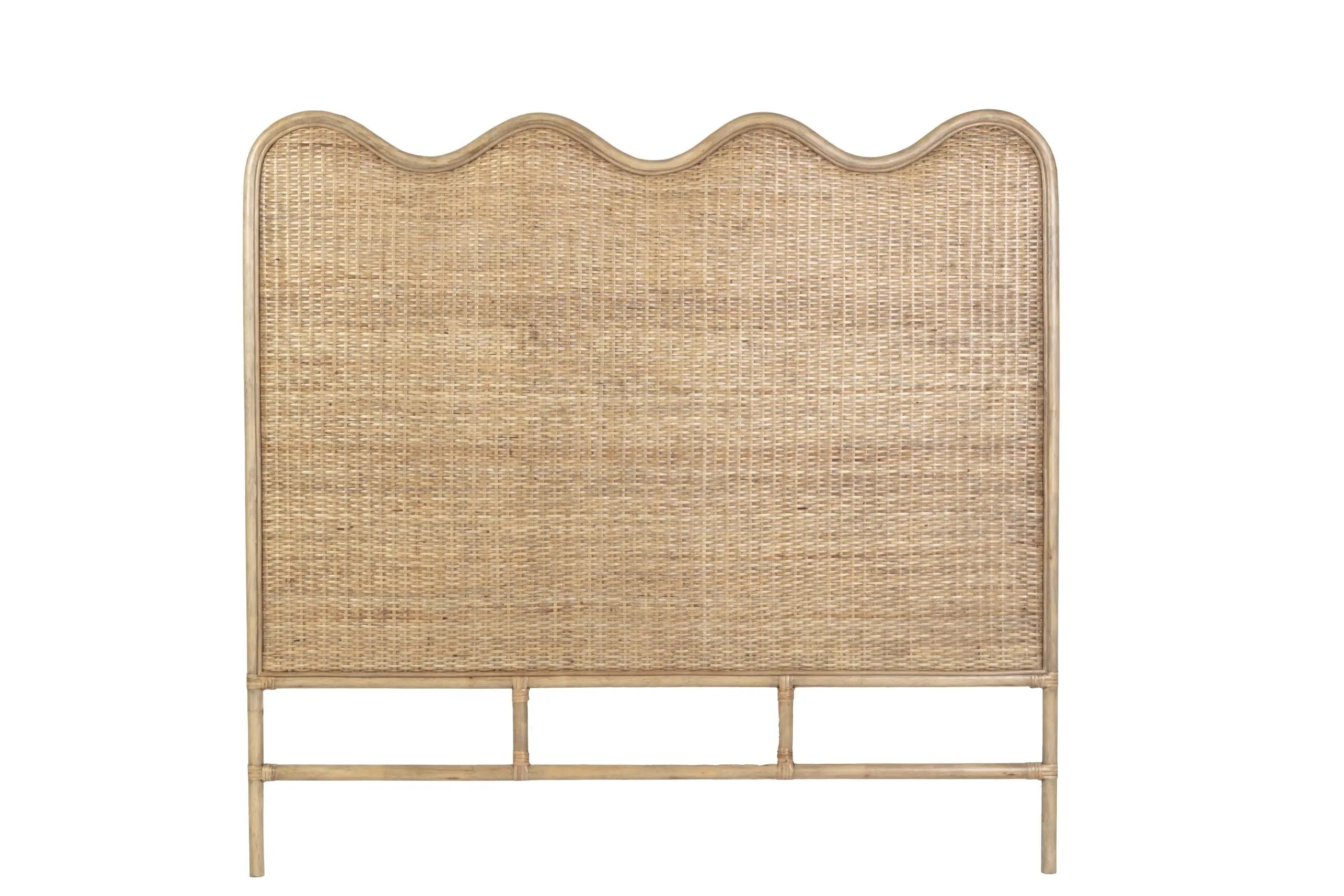 Bahamas Natural Rattan Wave Headboard - Luxury Homewares – Heliconia & Co.