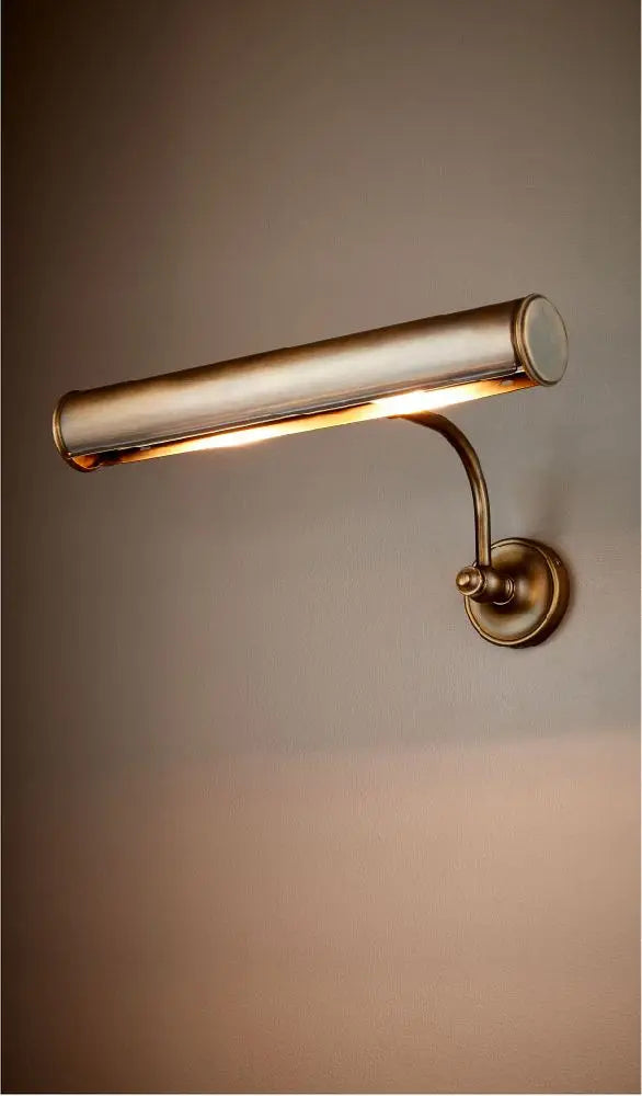 Miles - Antique Brass Gallery Wall Light – Heliconia & Co.